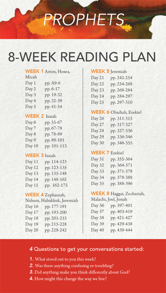 Prophets – Immerse: The Reading Bible® | Mt Pleasant Christian Church